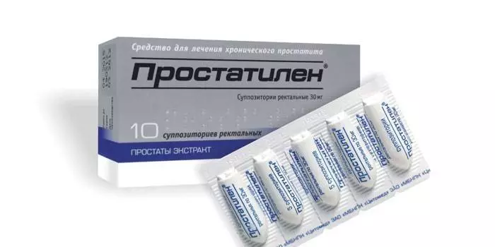 Suppositories Prostatilen hauv ntim