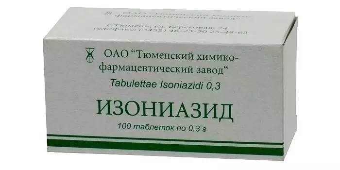 Envases de pastillas de isoniazida