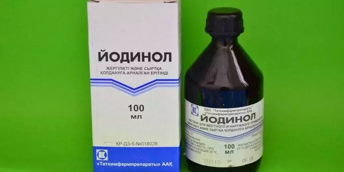 El medicament Iodinol en un pot