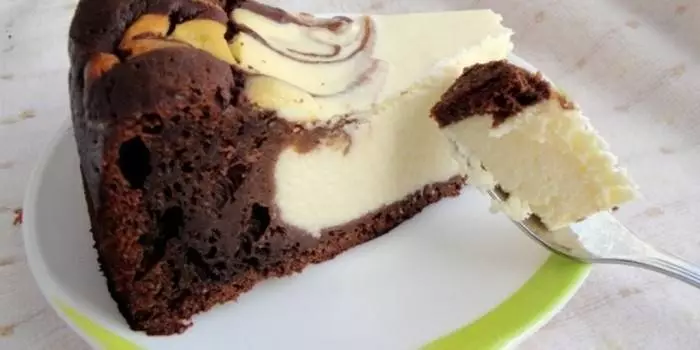 Slice of Chocolate Curd Pie