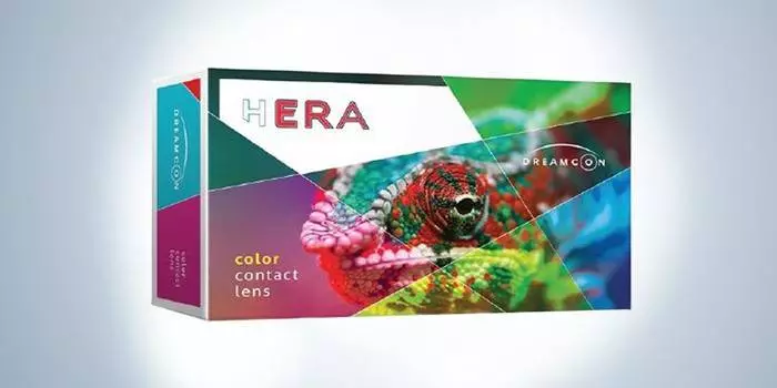 Förpackning med färgade linser Dreamcon Hera Ultraviolet (2 linser)