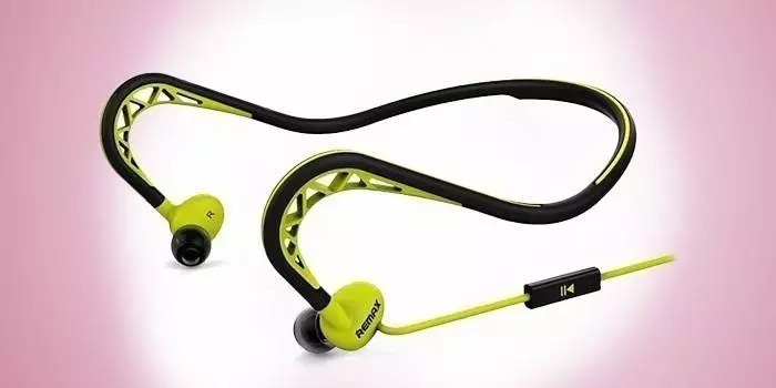 Vakuová sluchátka s náhlavní soupravou Remax Sporty Headset Green