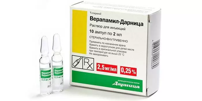 Verapamil a cikin ampoules