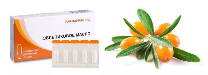 Suppositories ma le suauʻu buckthorn suauʻu