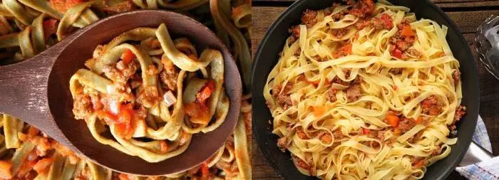 Bolognese pasta - trin for trin opskrifter med fotos