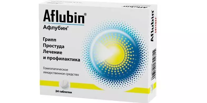 پيڪيج ۾ Aflubin ٽيبلٽس