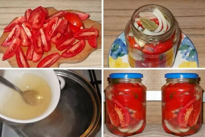 Konserwirlenen pomidor bişirmek