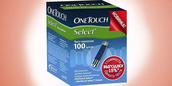 Pakiranje OneTouch Select Test Strips