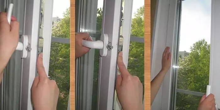 Melaraskan pemegang tingkap