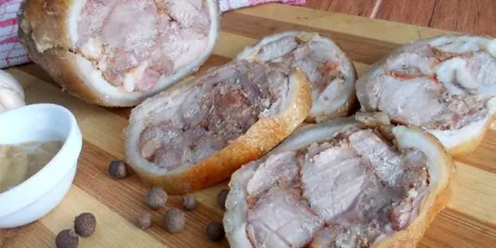 Șuncă de coajă de porc de casă