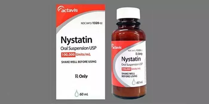 પેકેજમાં સસ્પેન્શન Nystatin