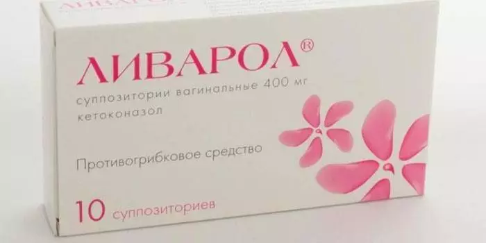 Livarol suppositories vaginal di pakêtê de