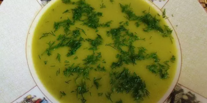 Агародніннай суп-пюрэ з зелянінай