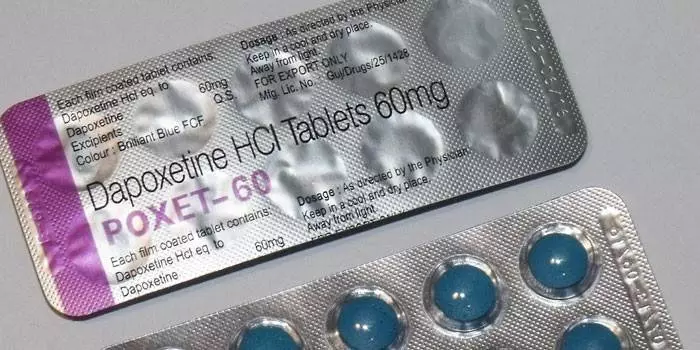 Tablety dapoxetinu