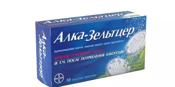 Препарат Alka-Seltzer в опаковка