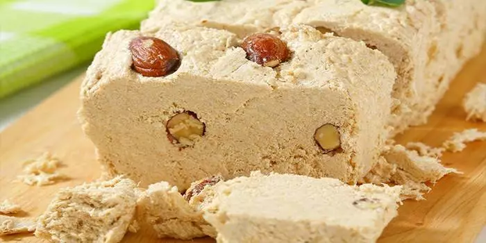 Halva with hazelnuts