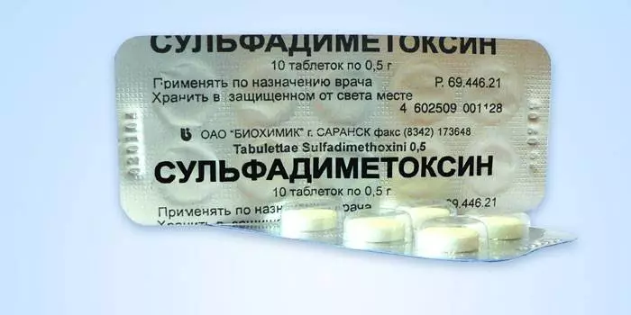 Comprimidos de sulfadimetoxina