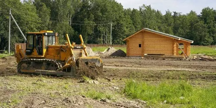 Buldožer na gradilištu