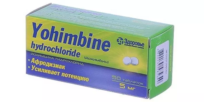 Yohimbine hydrochloride - kung unsaon pagkuha sa mga tablet, mga timailhan alang sa mga lalaki ug babaye, mekanismo sa paglihok