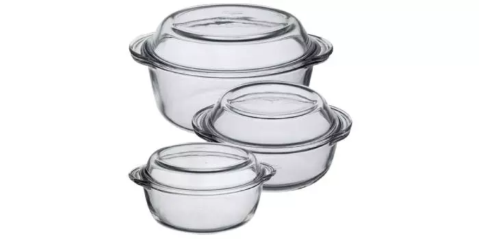 Pasabahce Borcam Casseroles with Cover