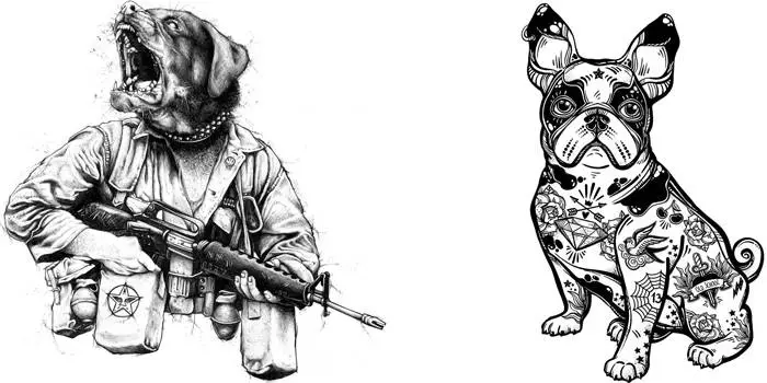 Tatouages ​​​​de chien