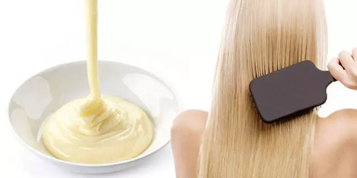 Mặt nạ mayonnaise trứng dành cho tóc vàng