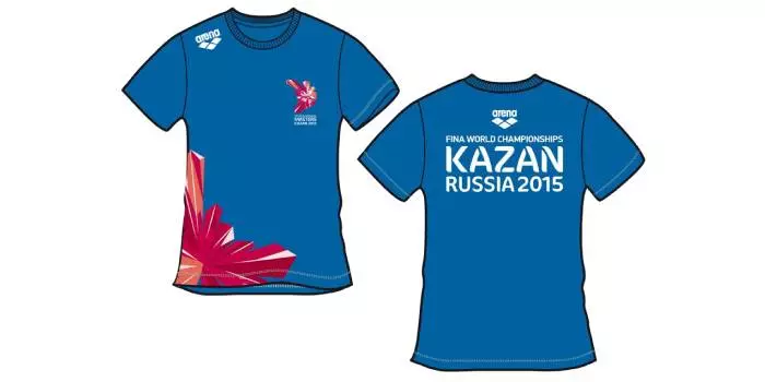 T-shirt dari acara sukan di Kazan pada tahun 2015