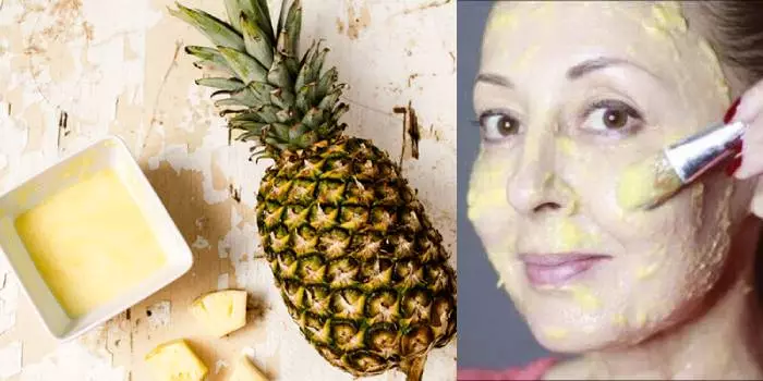 Maschera viso all'ananas