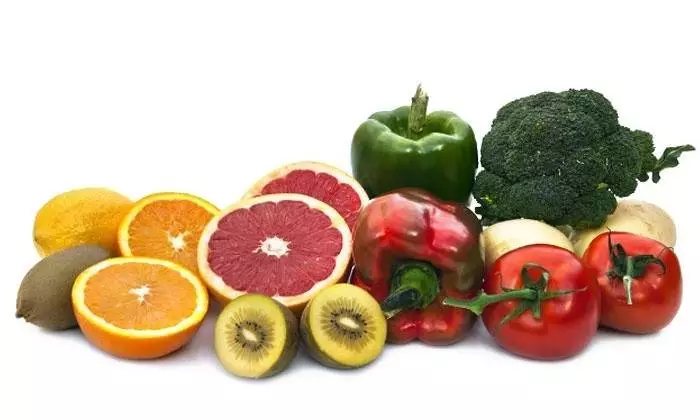 Potraviny bohaté na vitamín C.