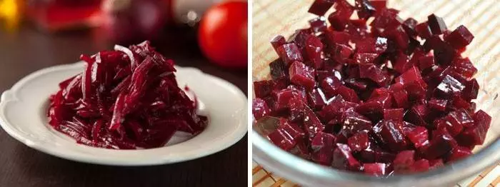 Beetroot with vegetable oil